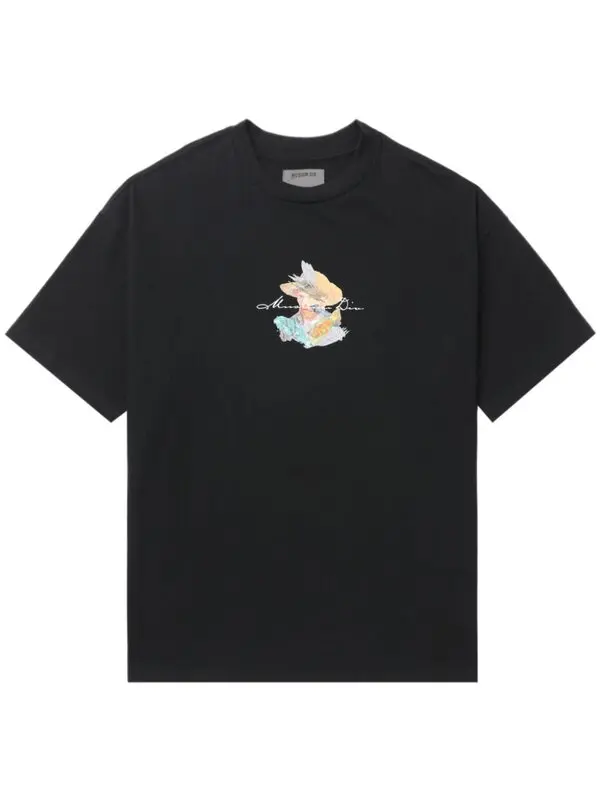 MUSIUM DIV. Graphic-print Cotton T-shirt - Black