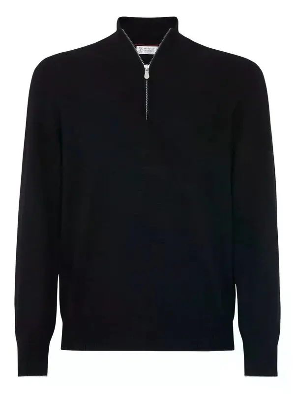 Brunello Cucinelli Long-sleeve Cashmere Jumper - Black
