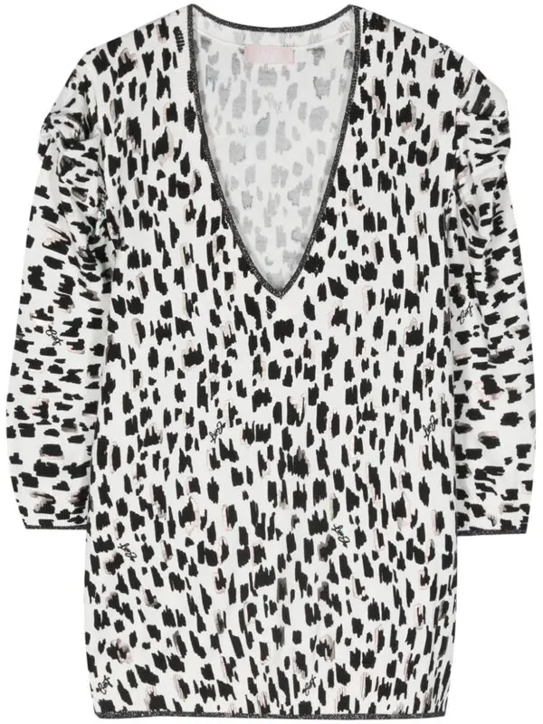 Liu Jo Animal-print Knit Top