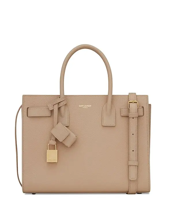 Saint Laurent Sac De Jour Baby - Dark Beige Grain/gold