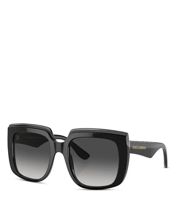 Dolce & Gabbana Square Sunglasses, 54mm - Black/gray Gradient