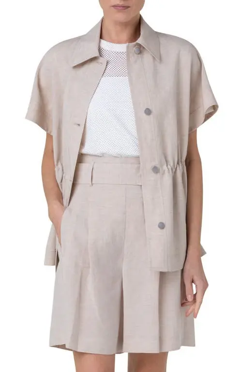 Akris Cinched Waist Linen Jacket