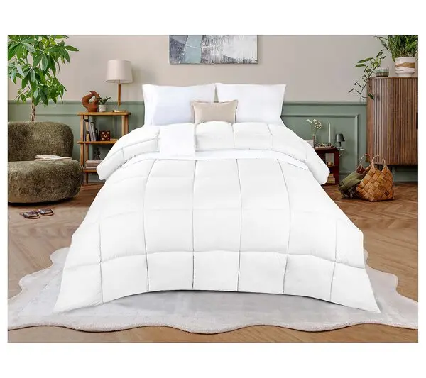 SUPERIOR Monochrome Basket Weave Comforter, Ful L/queen