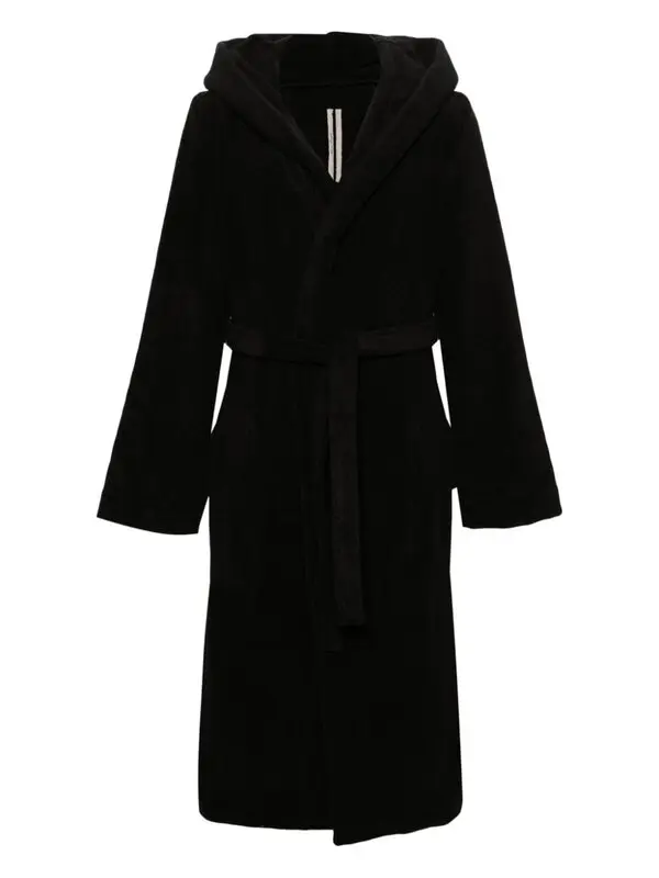 Rick Owens Pentagram Cotton Bath Robe - Black