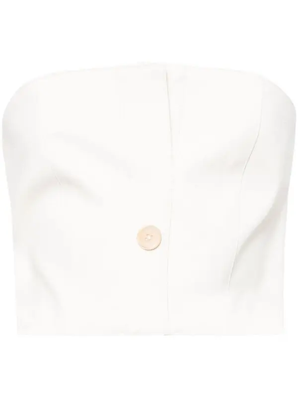 Rokh Button-embellished Cropped Top