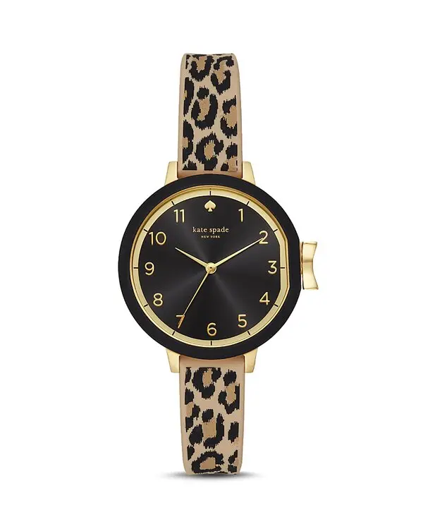Kate Spade New York Leopard Print Watch 34mm - Black/multi