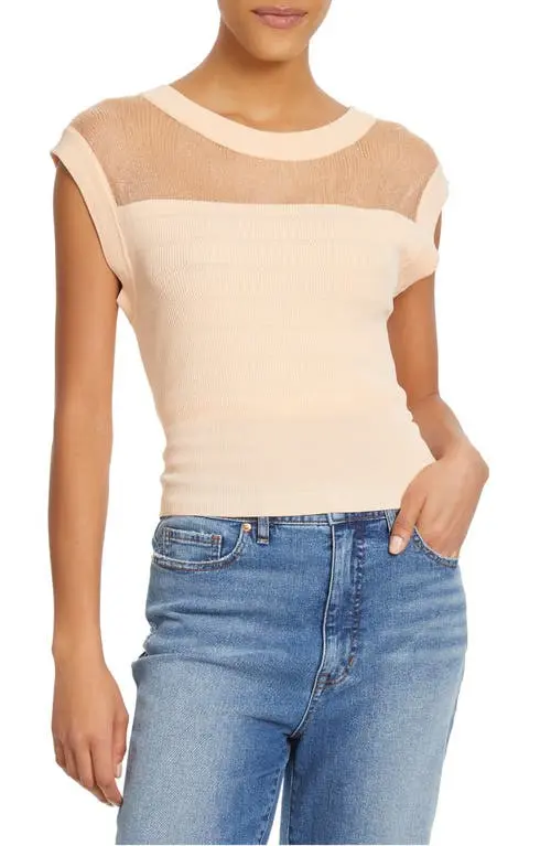 Sam Edelman Samara Mixed Media Sweater - Bellini
