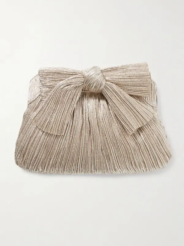 LOEFFLER RANDALL Rayne Bow-embellished Clutch - Gold