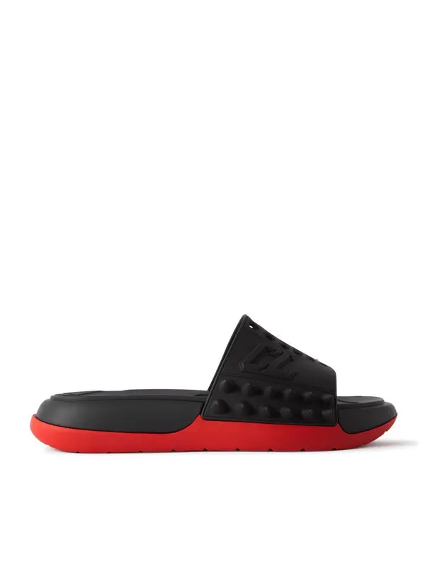 CHRISTIAN LOUBOUTIN Take It Easy Rubber Slides - Black