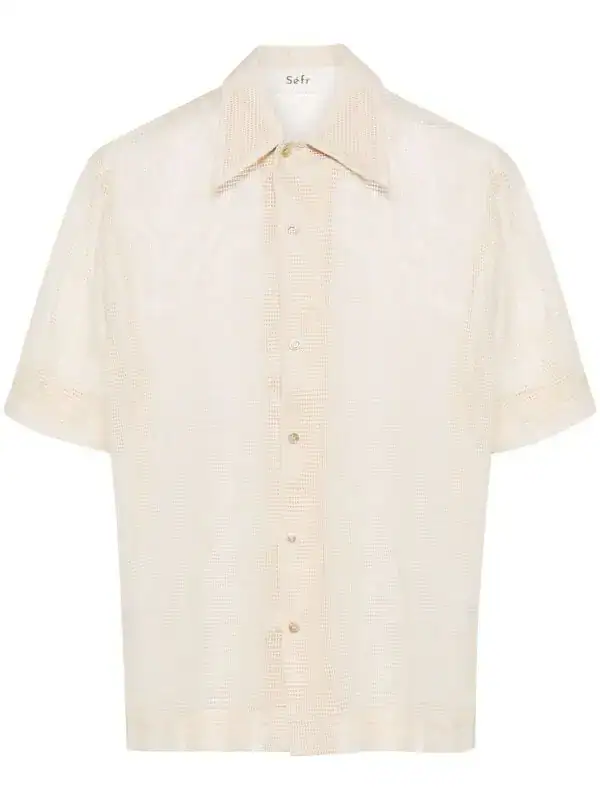 SéFr Noam Cotton Shirt - Neutrals | Editorialist