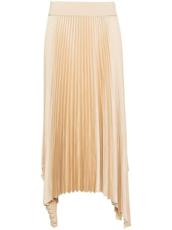 JOSEPH Ade Pleated Midi Skirt - Neutrals
