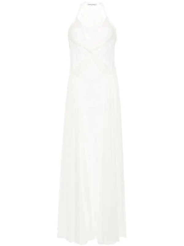 Alberta Ferretti Net-Lace Maxi Dress In White - 50% Off | Editorialist