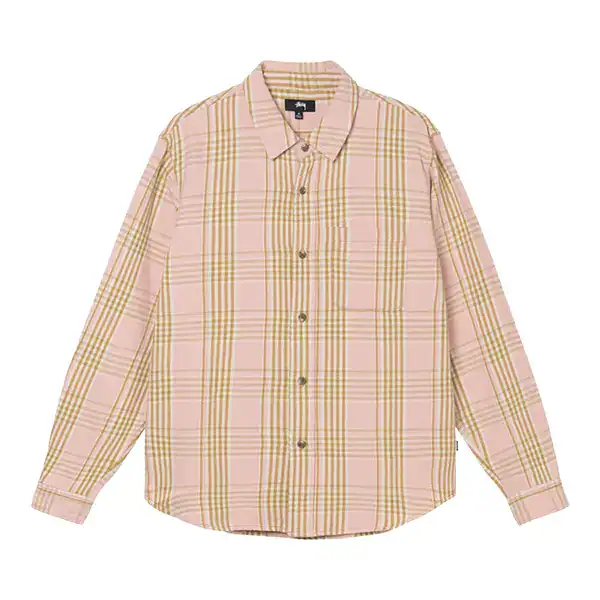 StüSsy Laguna Plaid Shirt - Pink | Editorialist