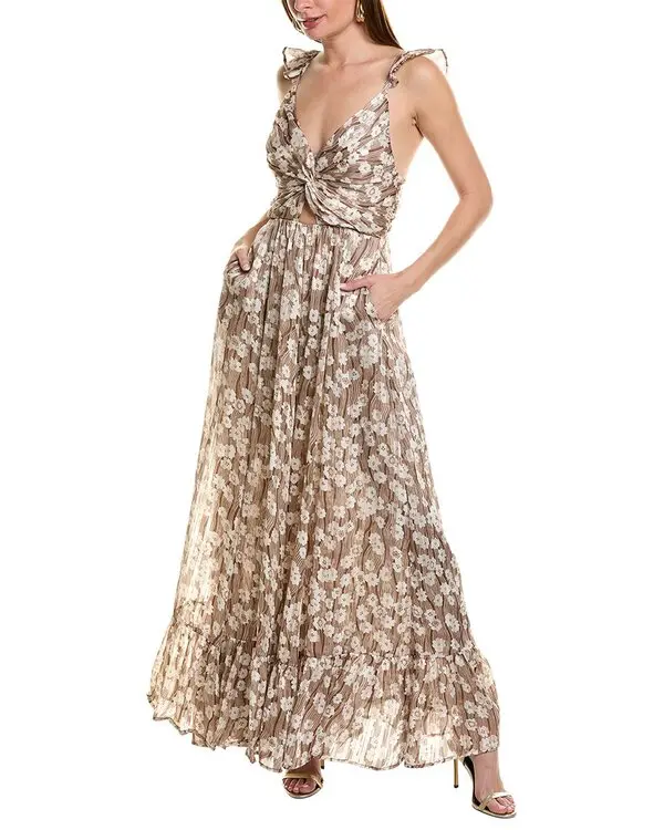 Buy SABINA MUSAYEV Silvia Maxi Dress - Brown At 59% Off | Editorialist