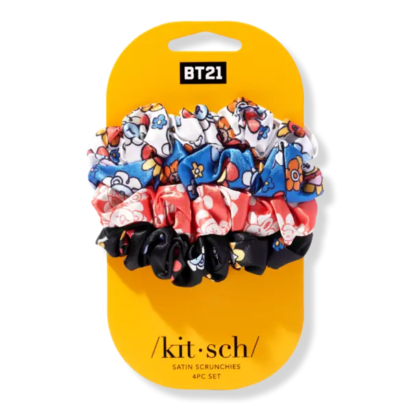 KITSCH Bt21 X Satin Sleep Scrunchies Set