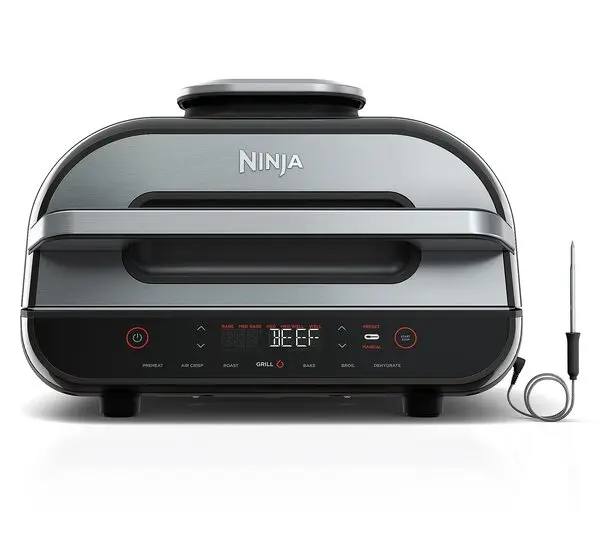 NINJA Foodi Xl Indoor Grill & Air Fryer W/temp Robe