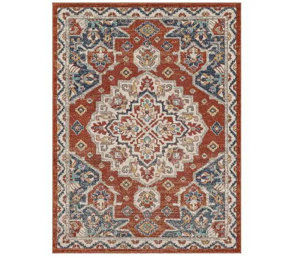 MOHAWK Home Laughton Red 5' 3' X 8' Area Rug