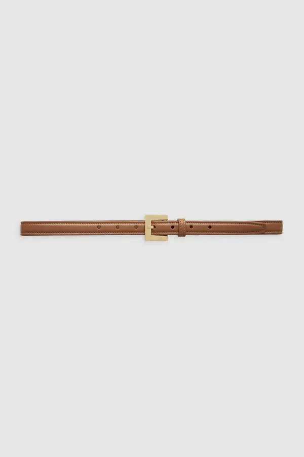 ANINE BING Nicola Leather Belt - Cognac