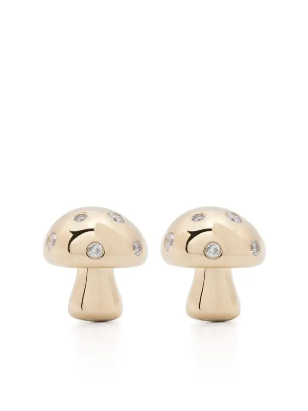 Adina Reyter 14k Yellow Diamond Mushroom Stud Earrings
