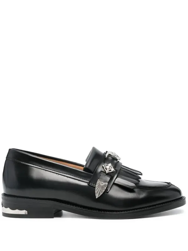 Toga Stud-embellished Leather Loafers