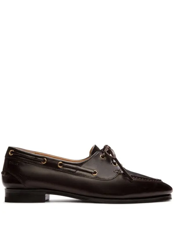 Bally Plume Leather Loafers - Brown