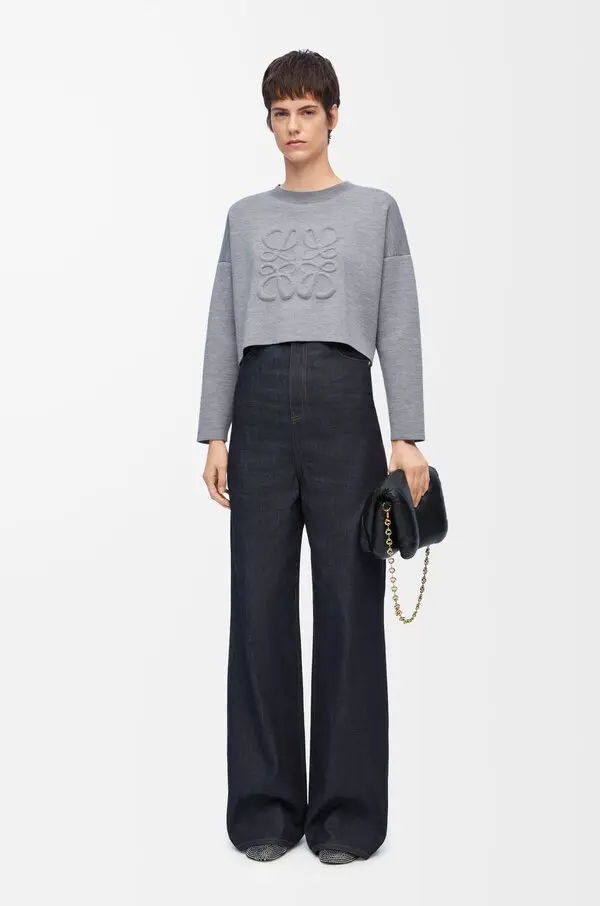 Loewe Anagram Wool Sweater - Light Grey