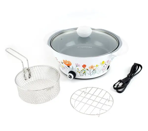 PREPOLOGY 4qt Electric Non Stick Multi Cooker W/ Accessories