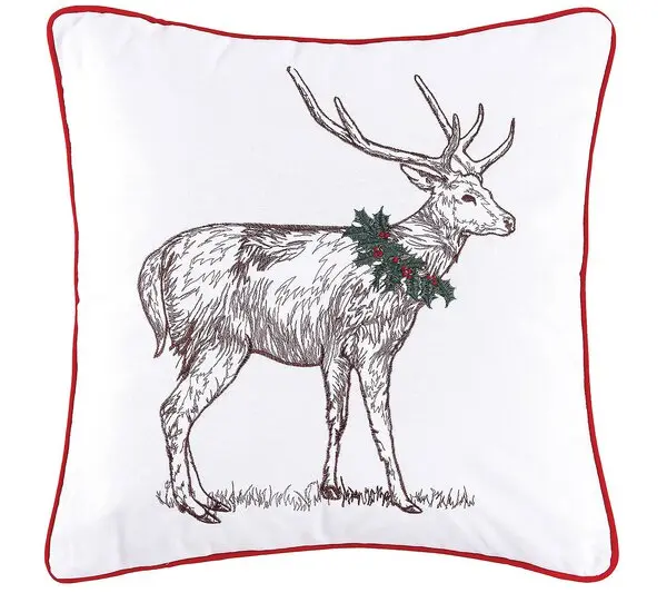 C&F HOME Holly Deer Pillow By