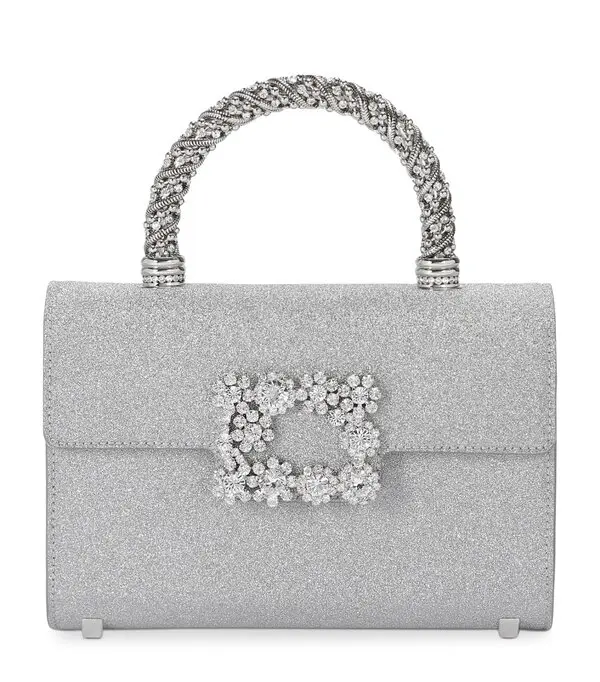 ROGER VIVIER Mini Flower Jewel Envelope Bag