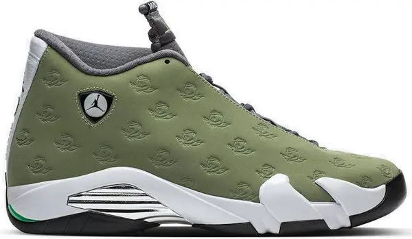 JORDAN 14 Retro Oregon Ducks Pe Green Sneakers - Olive/graphite/white