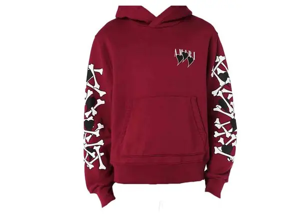 Amiri Three Heart Bones Hoodie Red Editorialist