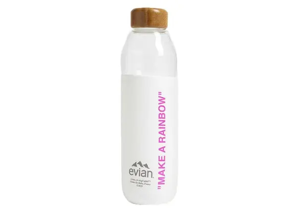 EVIAN BY VIRGIL ABLOH X Soma Refillable Glass Water Bottle