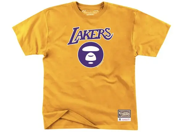 BAPE X Mitchell & Ness Los Angeles Lakers Tee Shirt