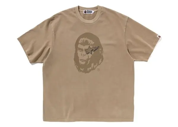 BAPE Wgm Garment Dyed Relaxed Fit Tee Shirt