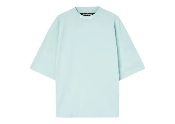 Palm Angels Classic Logo Over T-shirt - Light Blue/white