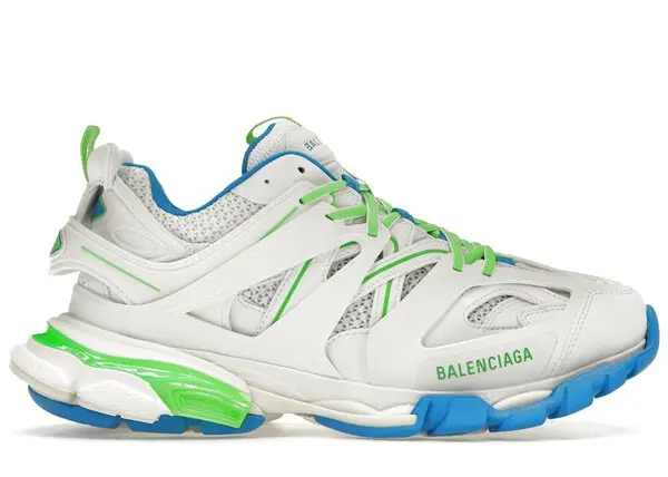 Balenciaga Track Sneakers - White/neon Green/blue