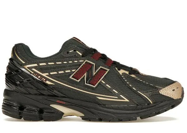 NEW BALANCE 1906r Kith Sneaker - Black/bordeaux/champagne