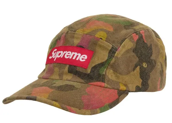 Supreme Washed Canvas Camp Cap - Tan Camo