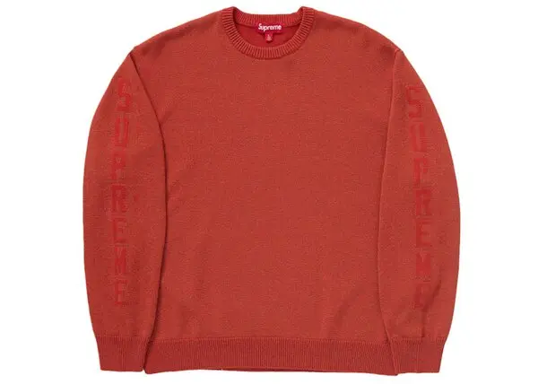 Supreme Reflective Crewneck Sweater - Orange