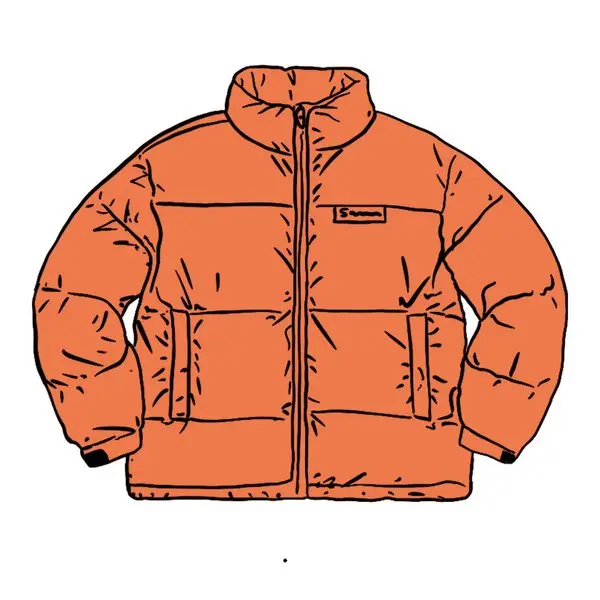 Supreme Reflective Speckled Down Jacket - Orange