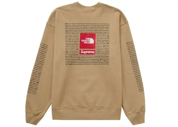 Supreme The North Face Crewneck Sweatshirt - Khaki