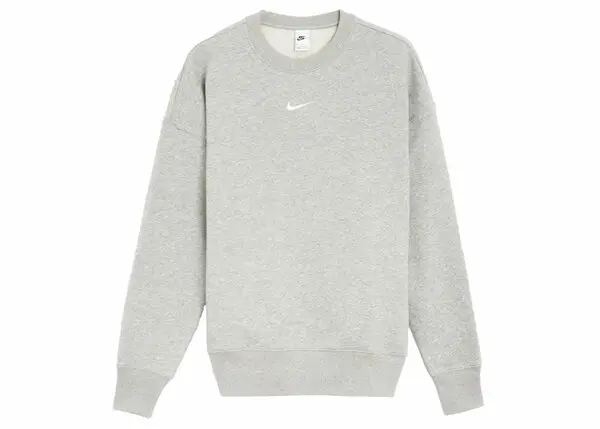 Nike Phoenix Fleece Oversized Crewneck Sweatshirt - Grey