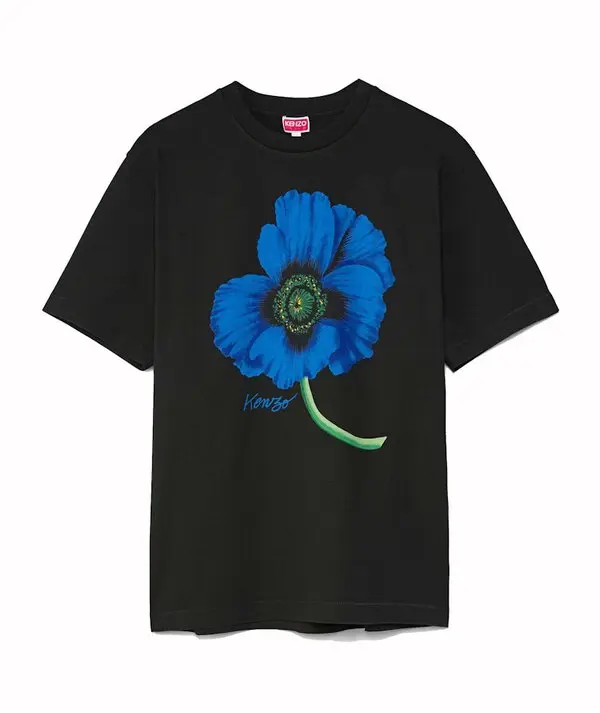 Kenzo Poppy Nigo Front Print T-shirt - Black
