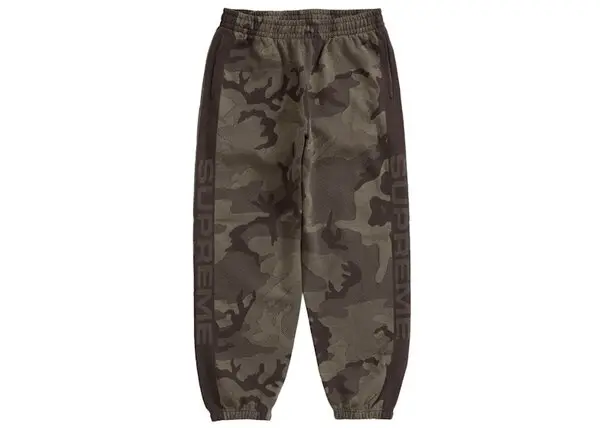 Supreme Jacquard Stripe Sweatpant - Brown Camo