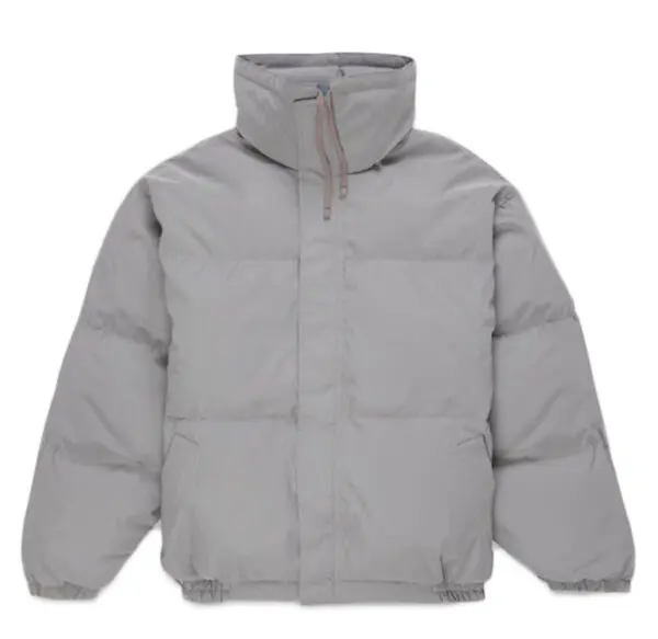 Fear Of God Essentials Puffer Jacket - Silver Reflective