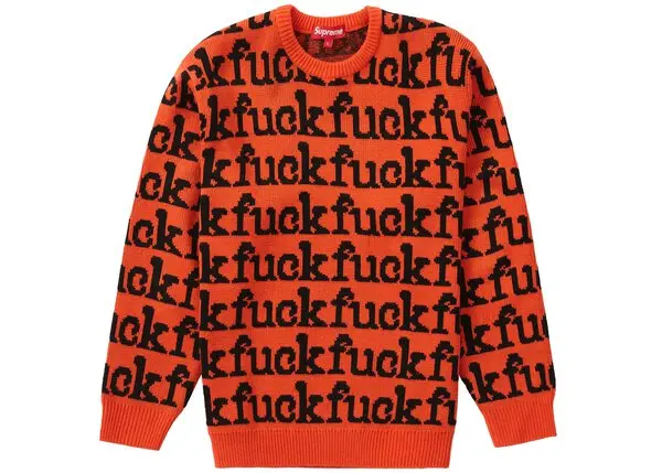 Supreme Fuck Sweater - Orange | Editorialist