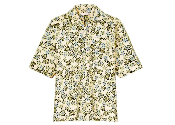 Uniqlo X Marni Oversized Open Collar Shirt - Off White