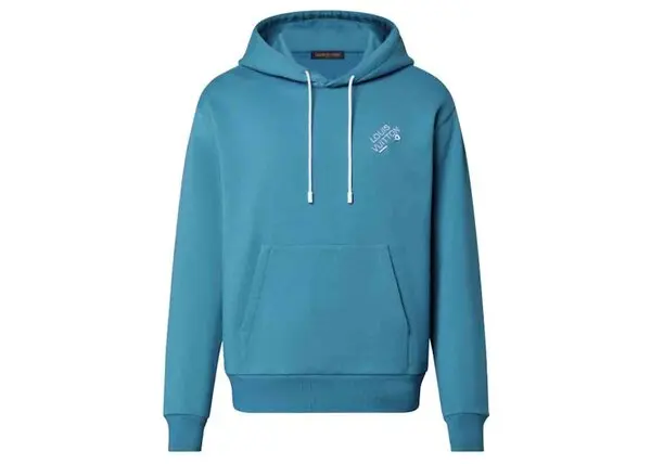 LOUIS VUITTON Signature Hoodie With Embroidery - Pigeon Blue