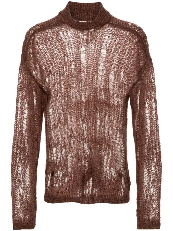 Rick Owens Tommy Lupetto Open-knit Jumper - Brown