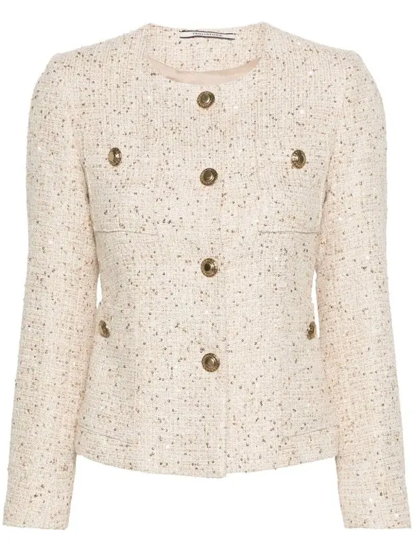 Tagliatore Beverly Tweed Jacket - Neutrals